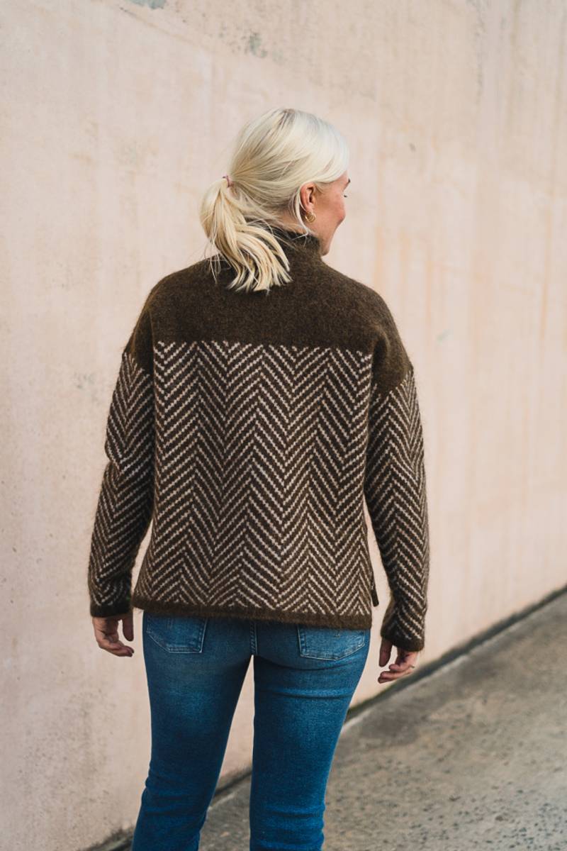 Herrin Knit T-Neck Dessert Palm - Vakre Vene