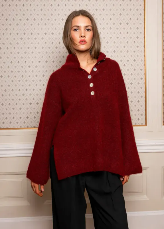 Enea Sweater Deep Red - Vakre Vene